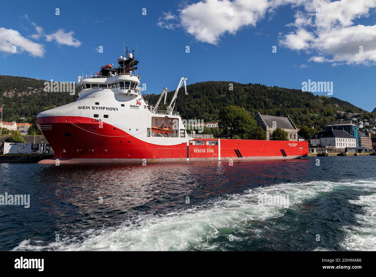 PSV Offshore platform supply vessel Siem Symphony, berthed at ...