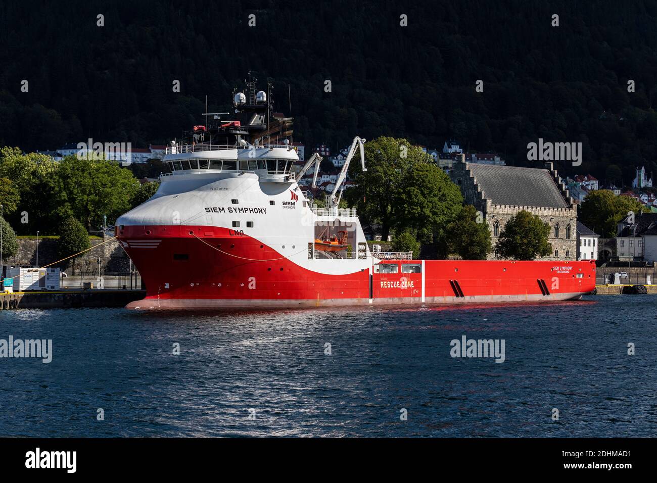 PSV Offshore platform supply vessel Siem Symphony, berthed at ...