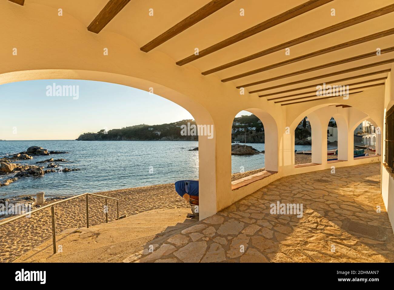 PORTICO PORT BO BEACH CALELLA DE PALAFRUGELL COSTA BRAVA CATALONIA ...