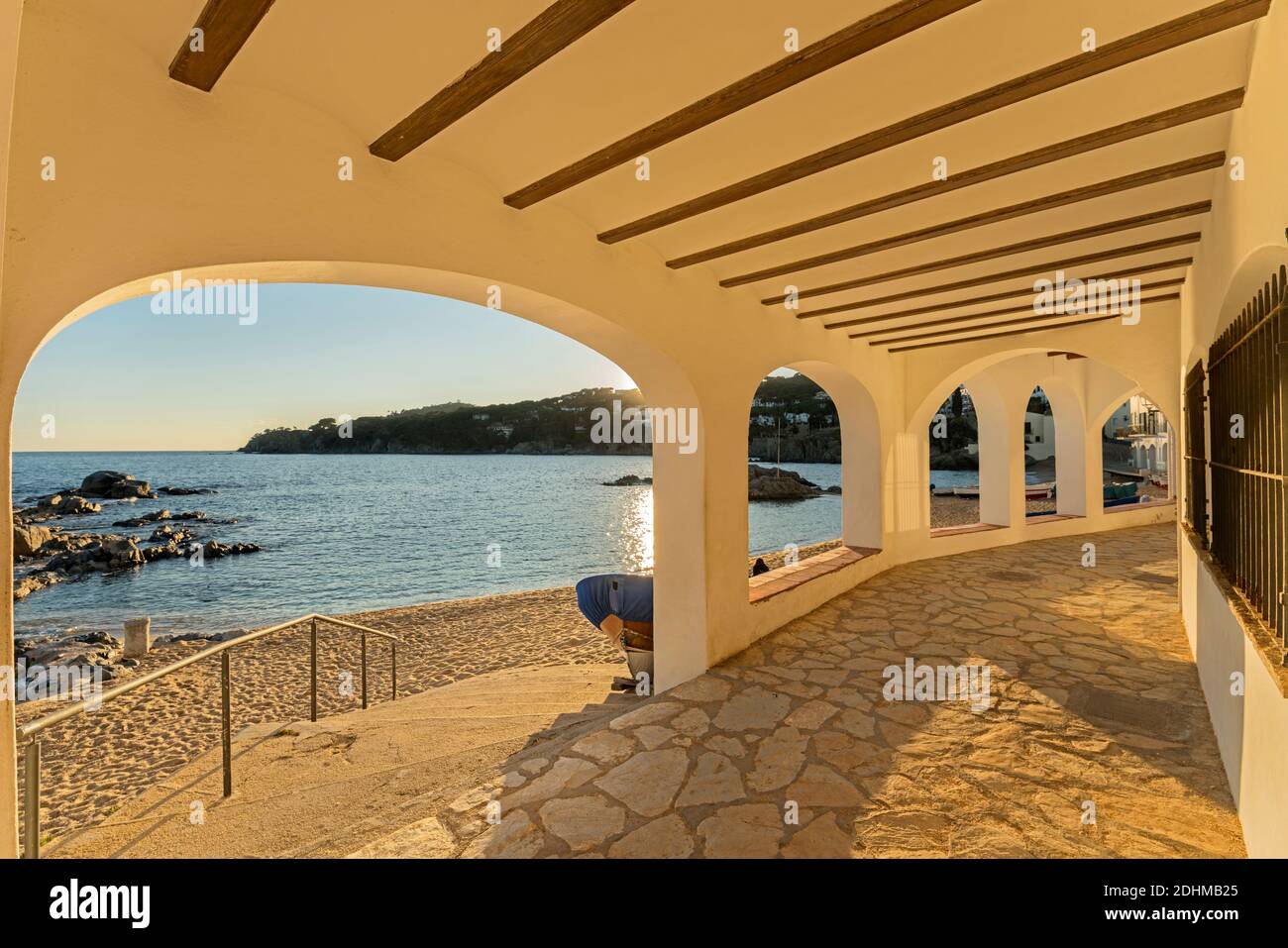 PORTICO PORT BO BEACH CALELLA DE PALAFRUGELL COSTA BRAVA CATALONIA ...