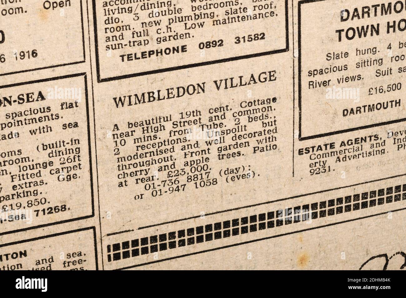 The property section of a 1976 edition of The Times newspaper UK Stock ...