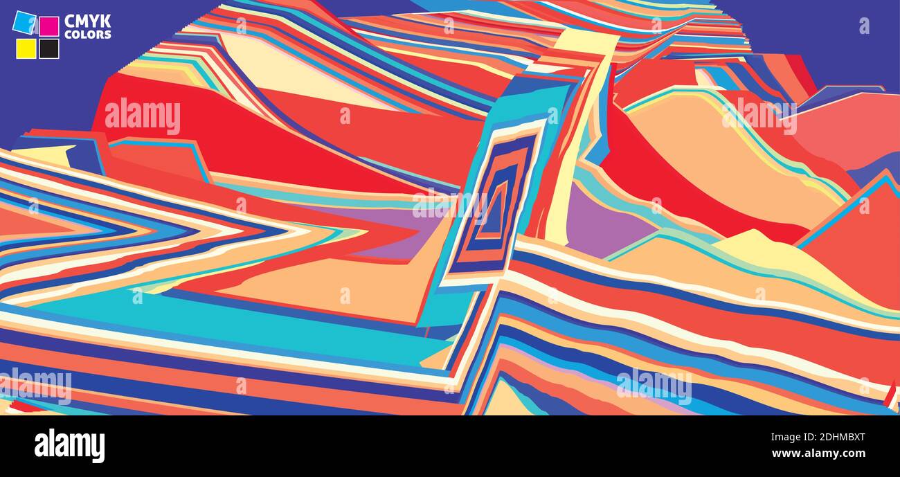 Multicolored abstraction. Unusual colorful art background. Artistic ...