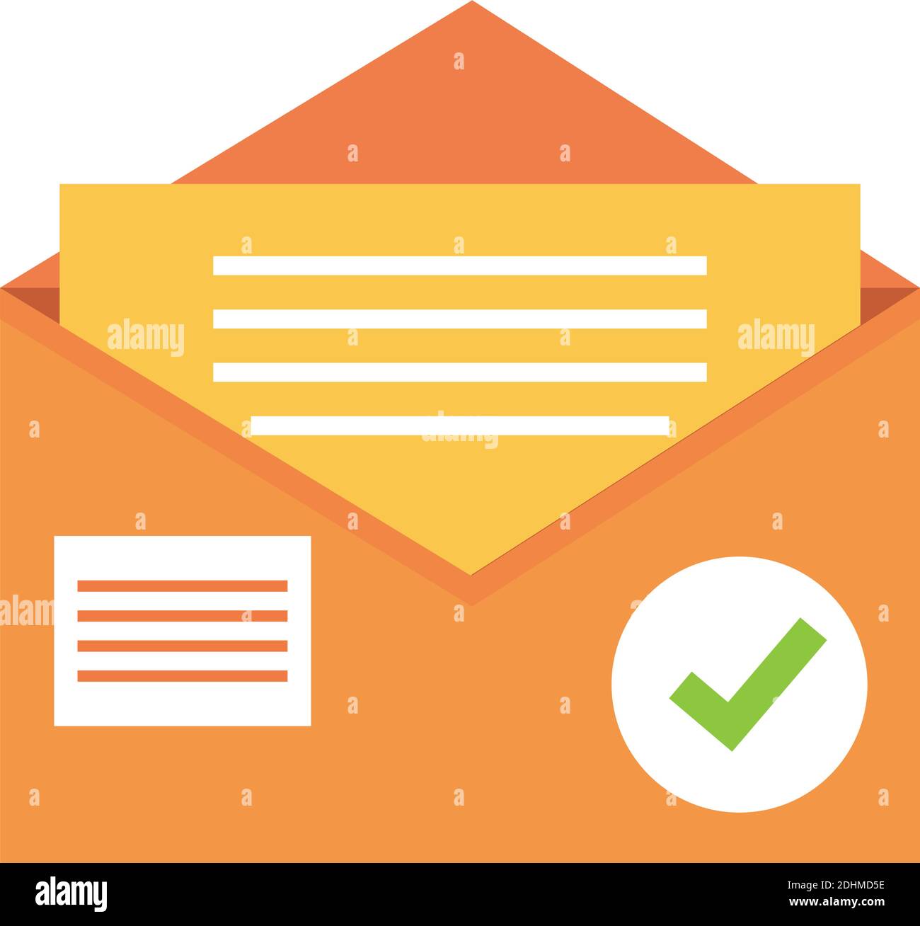 delivery mail envelope service courier check mark icon vector ...