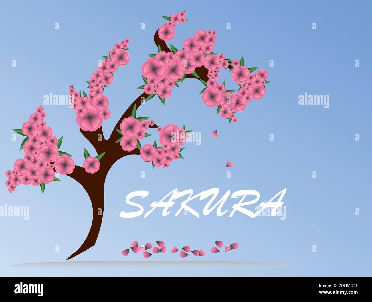Chinese watercolor tree Stock Vector Images - Alamy