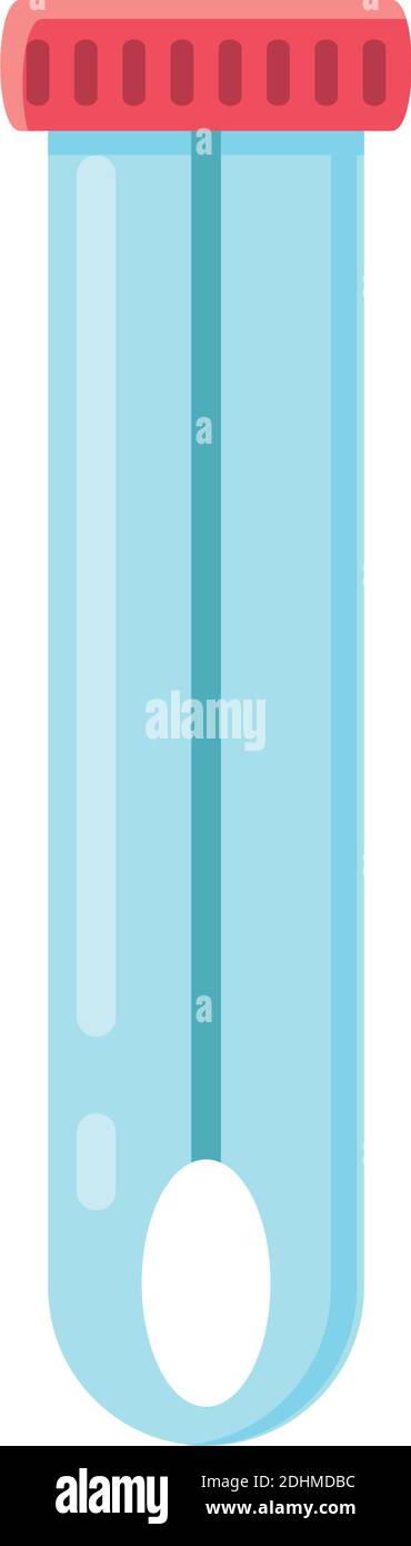 medicinal chemistry test tube with swab sample vector illustration ...