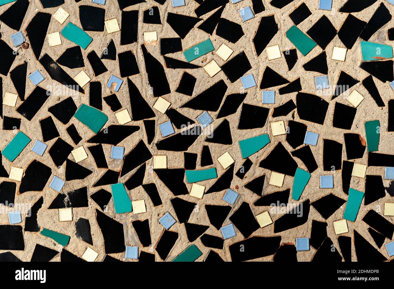 Ceramic tile fragments, Bright abstract mosaic wall Stock Photo - Alamy