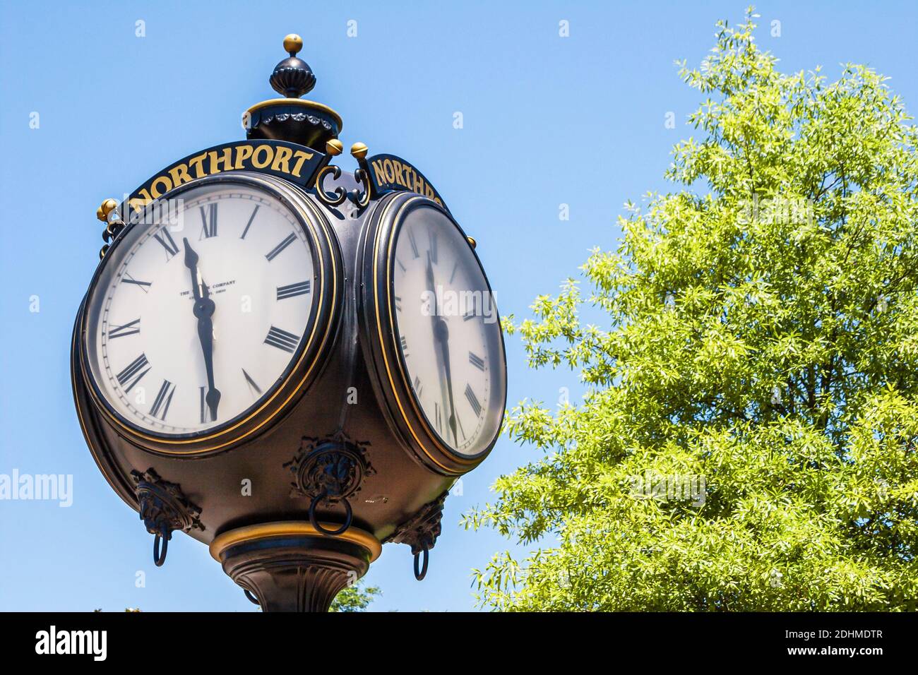 Alabama Northport Historic District clock Stock Photo - Alamy