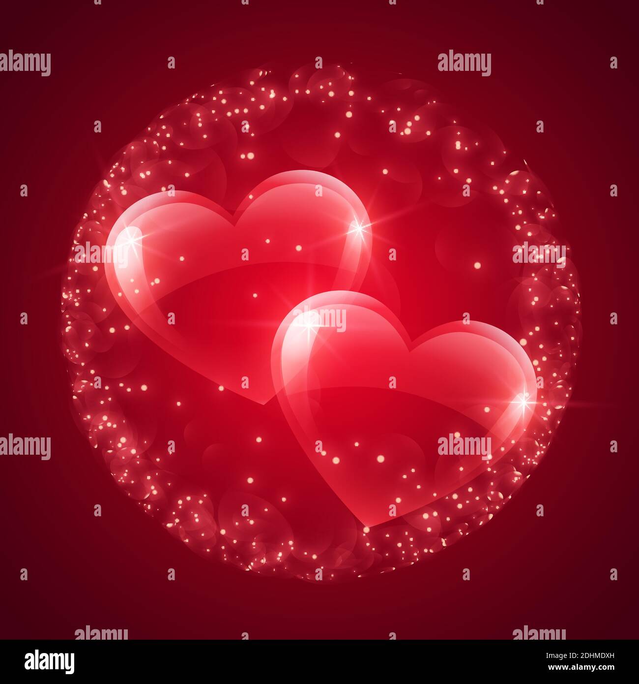 Floating hearts Stock Vector Images - Alamy