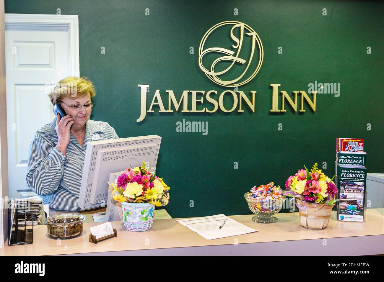 Alabama Florence Jameson Inn hotel inside interior,front desk ...