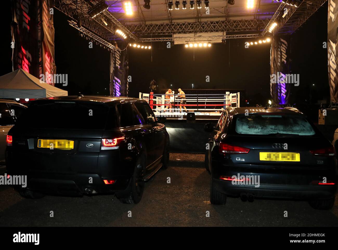 Kash Ali and Phil Williams during the heavy weight match during the ...
