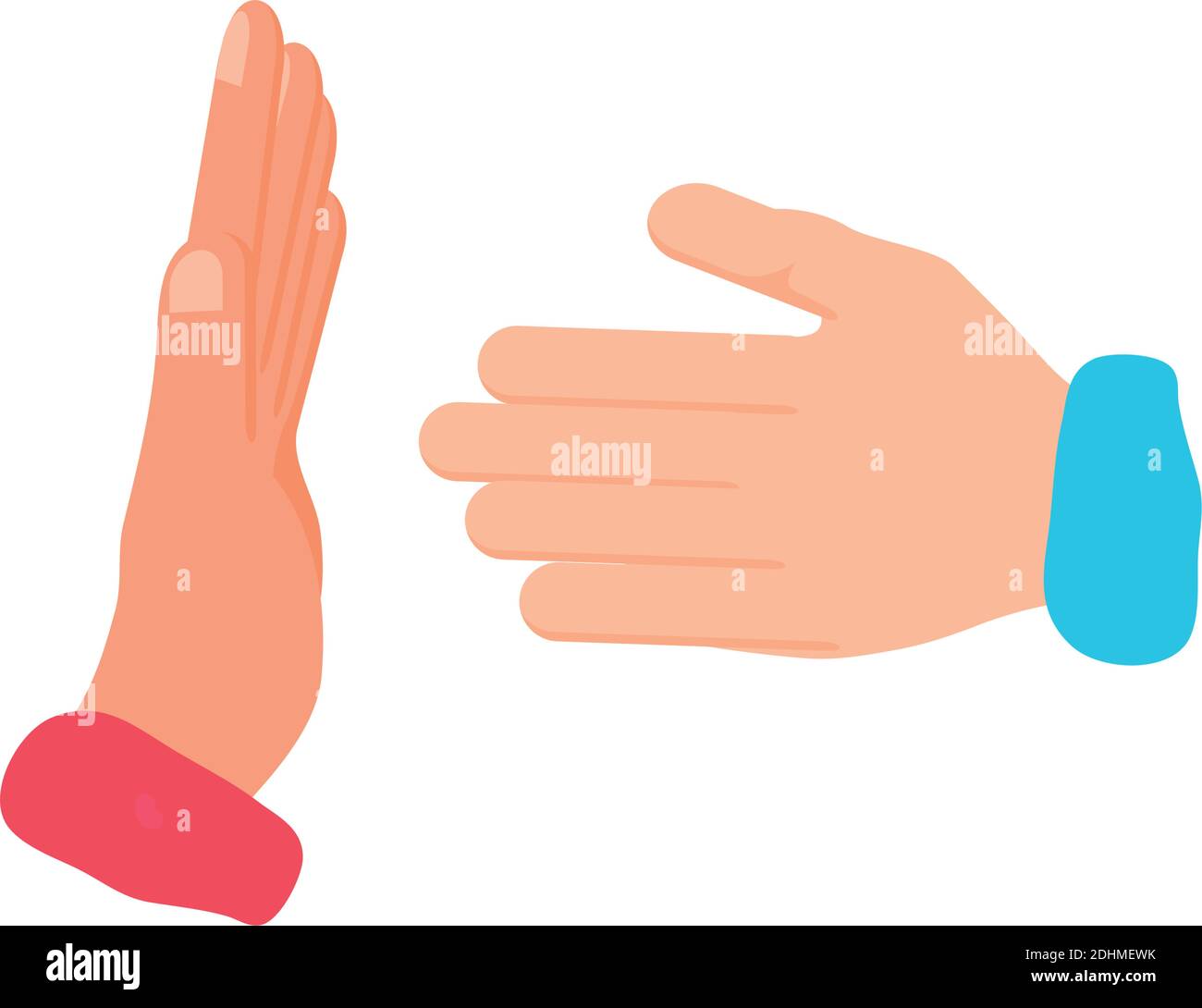 coronavirus covid 19 prevention avoid handshake vector illustration ...