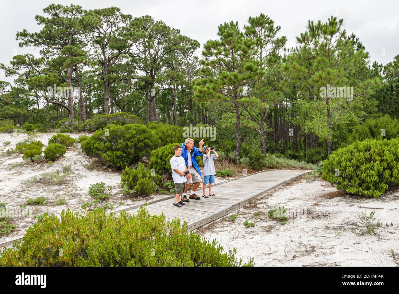 Alabama Dauphin Island Audubon Bird Sanctuary,man grandfather grandson ...