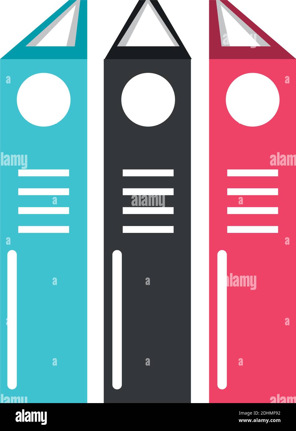 business office binder archive information icon vector illustration ...