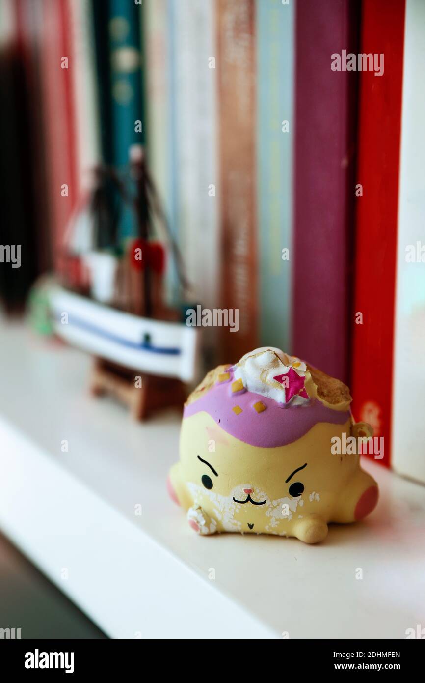 Little toy - puppet with angry face, close-up Stock Photo - Alamy