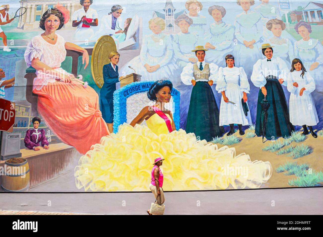 Alabama Dothan Historic District,Women of the Wiregrass mural Stock ...