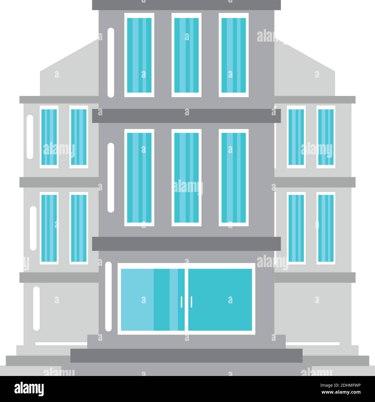 bank building facade corporation architecture vector illustration Stock ...