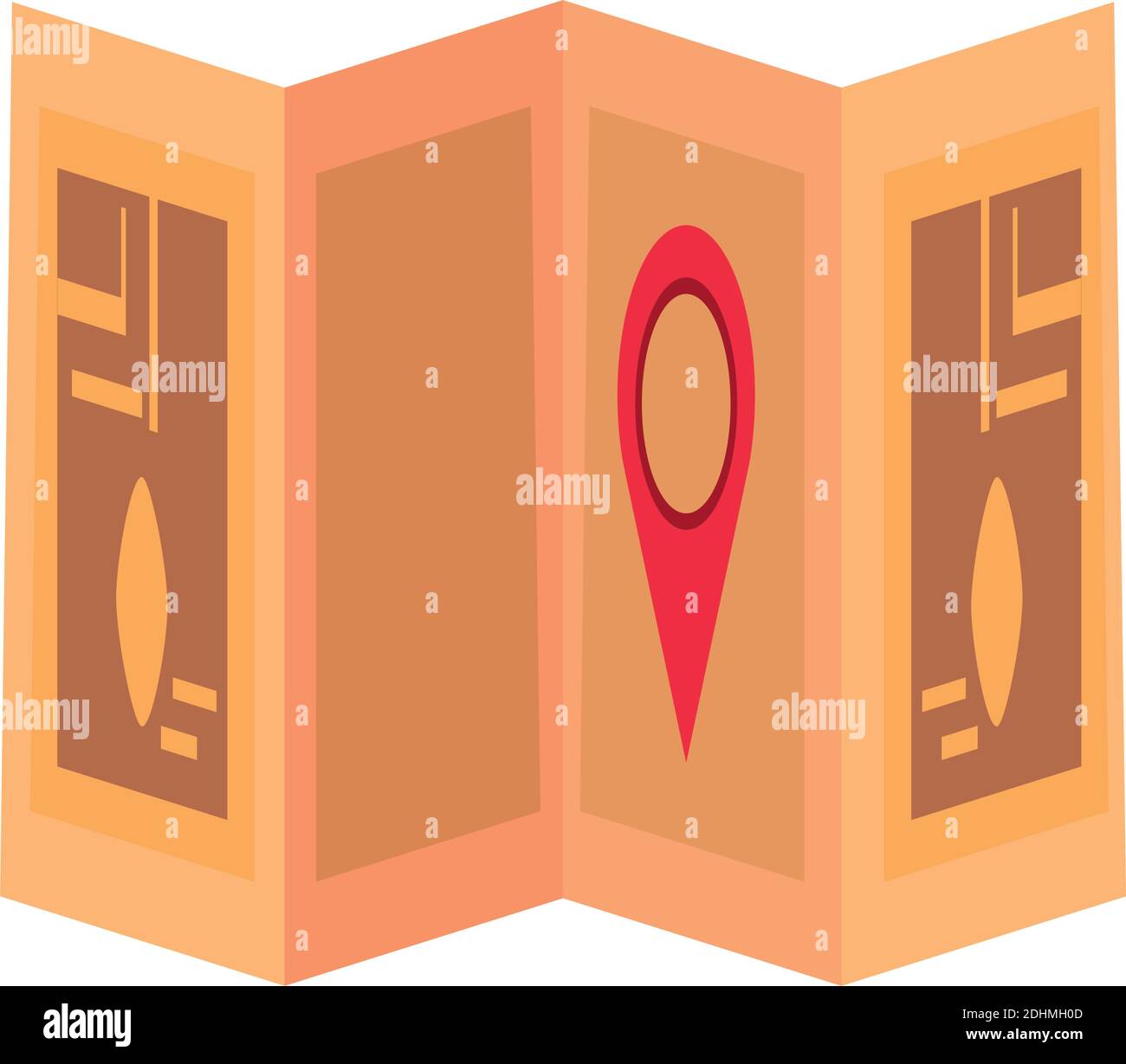 Delivery Gps Navigation Map Pointer Location Icon Vector Illustration