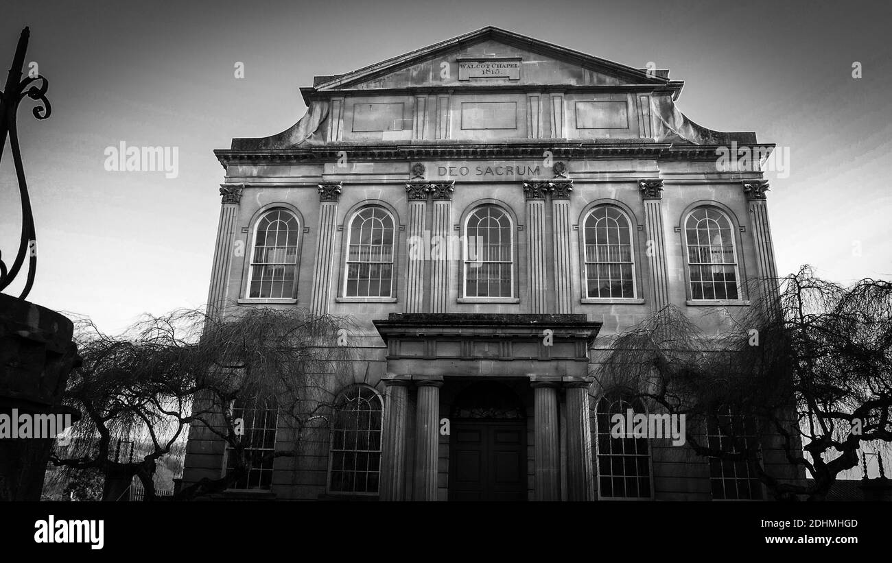 Walcot Chapel at Bath England in black and white Stock Photo - Alamy