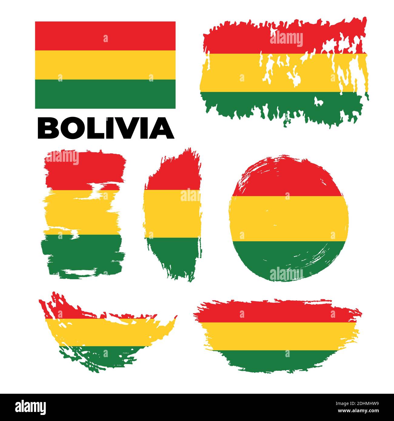 Bolivian flag with scratches, vector flag of Bolivia Stock Vector Image ...