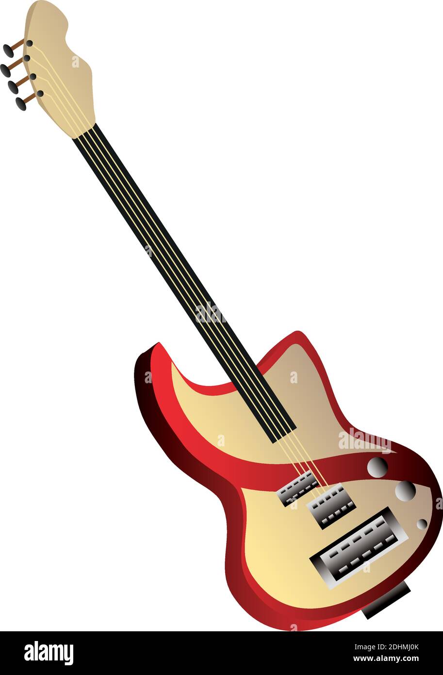 electric guitar string musical instrument vector illustration detailed ...