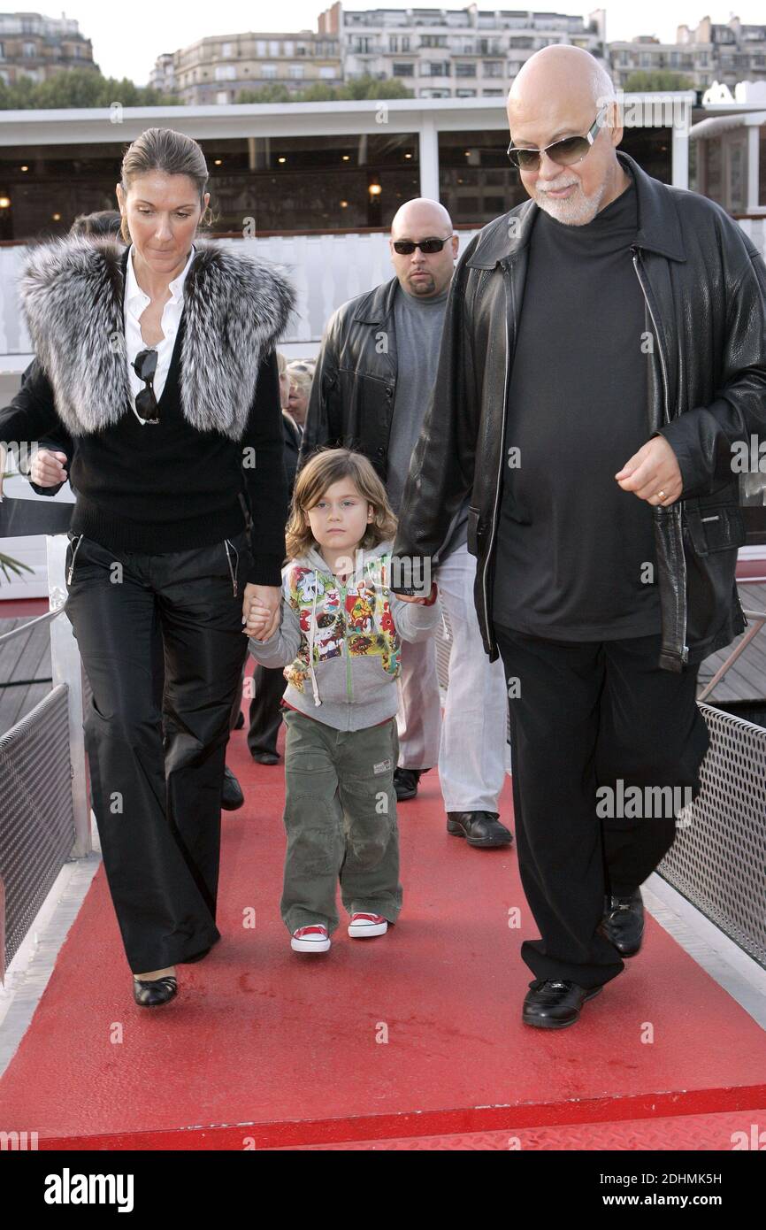 Canadian singer Celine Dion, her husband Rene Angelil and their son ...