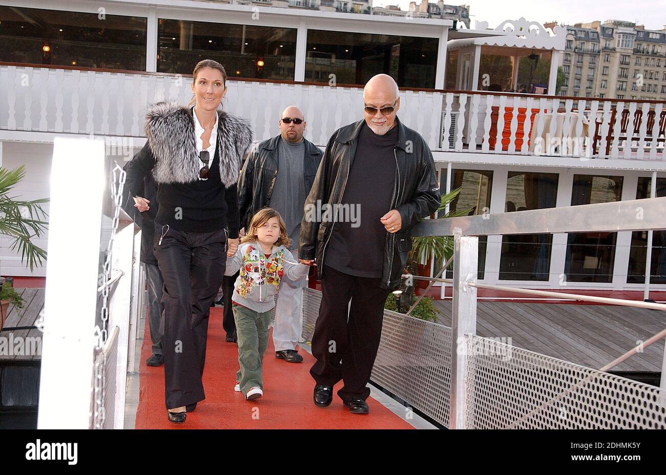 Canadian singer Celine Dion, her husband Rene Angelil and their son ...