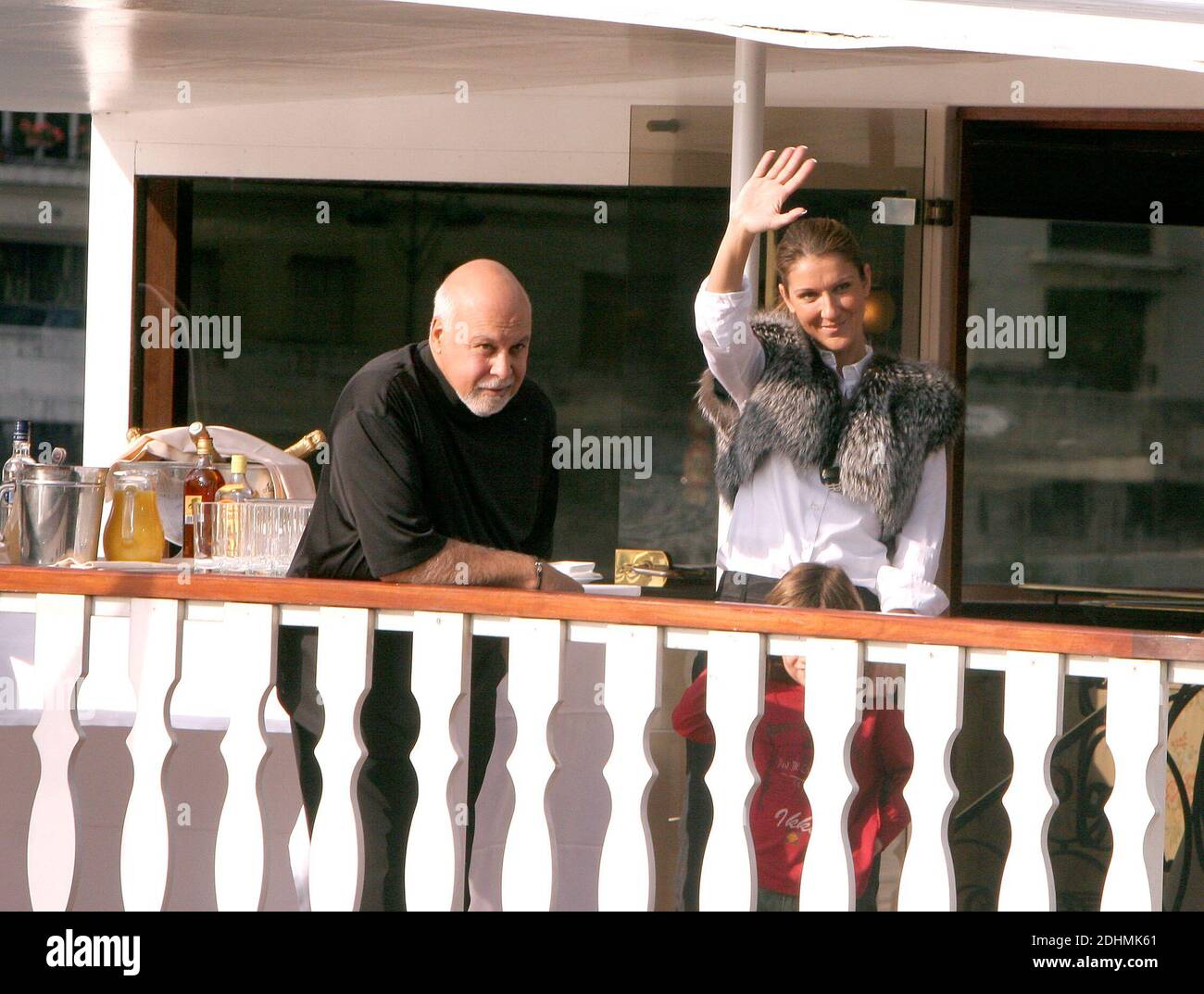 Canadian singer Celine Dion, her husband Rene Angelil and their son ...