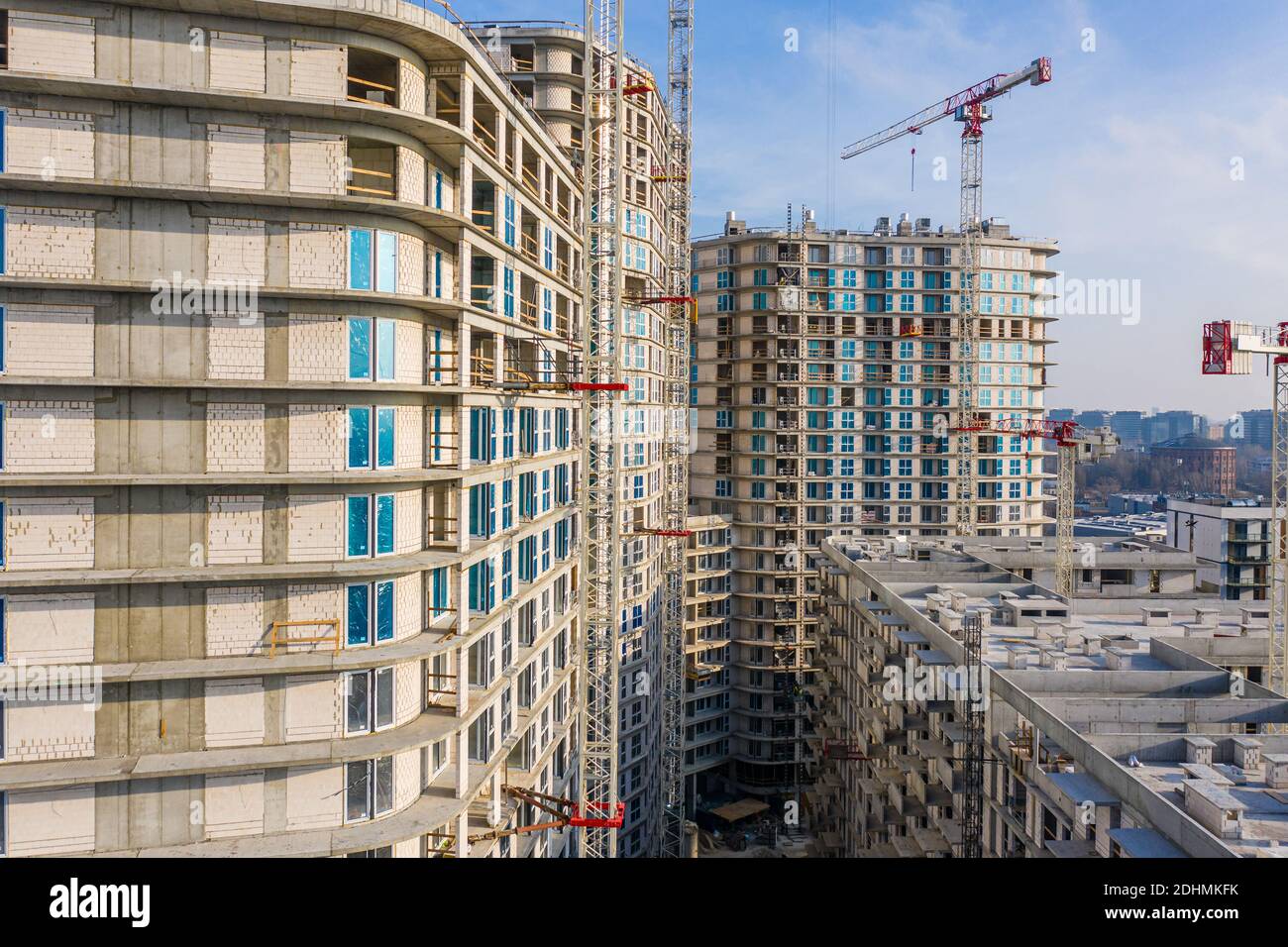 Aerial view construction housing development hi-res stock photography ...