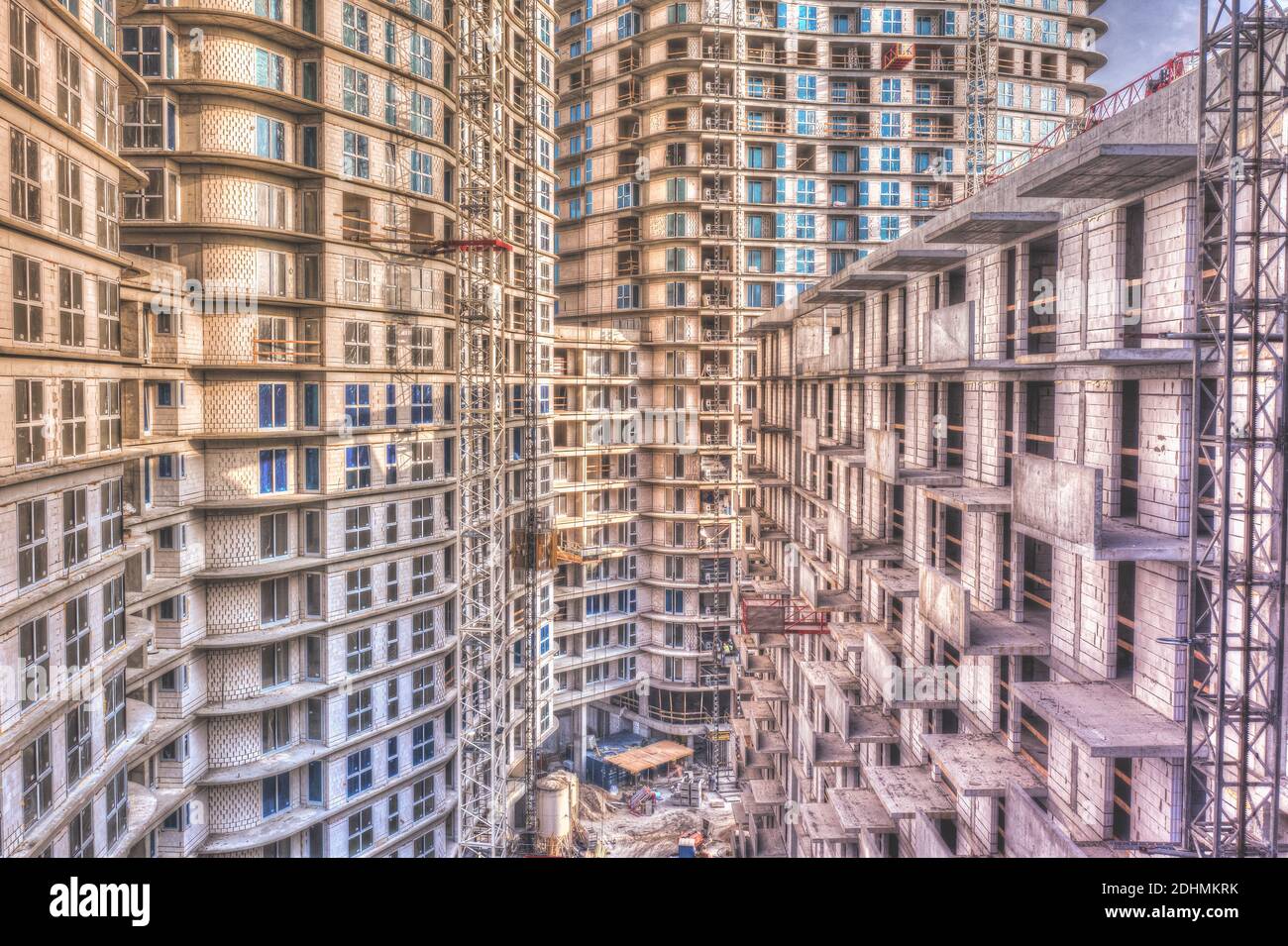 Aerial view construction housing development hi-res stock photography ...