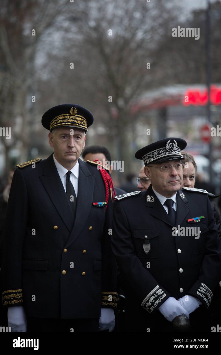 Paris Police Prefect Michel Cadot (L) and French National Police (DGPN ...