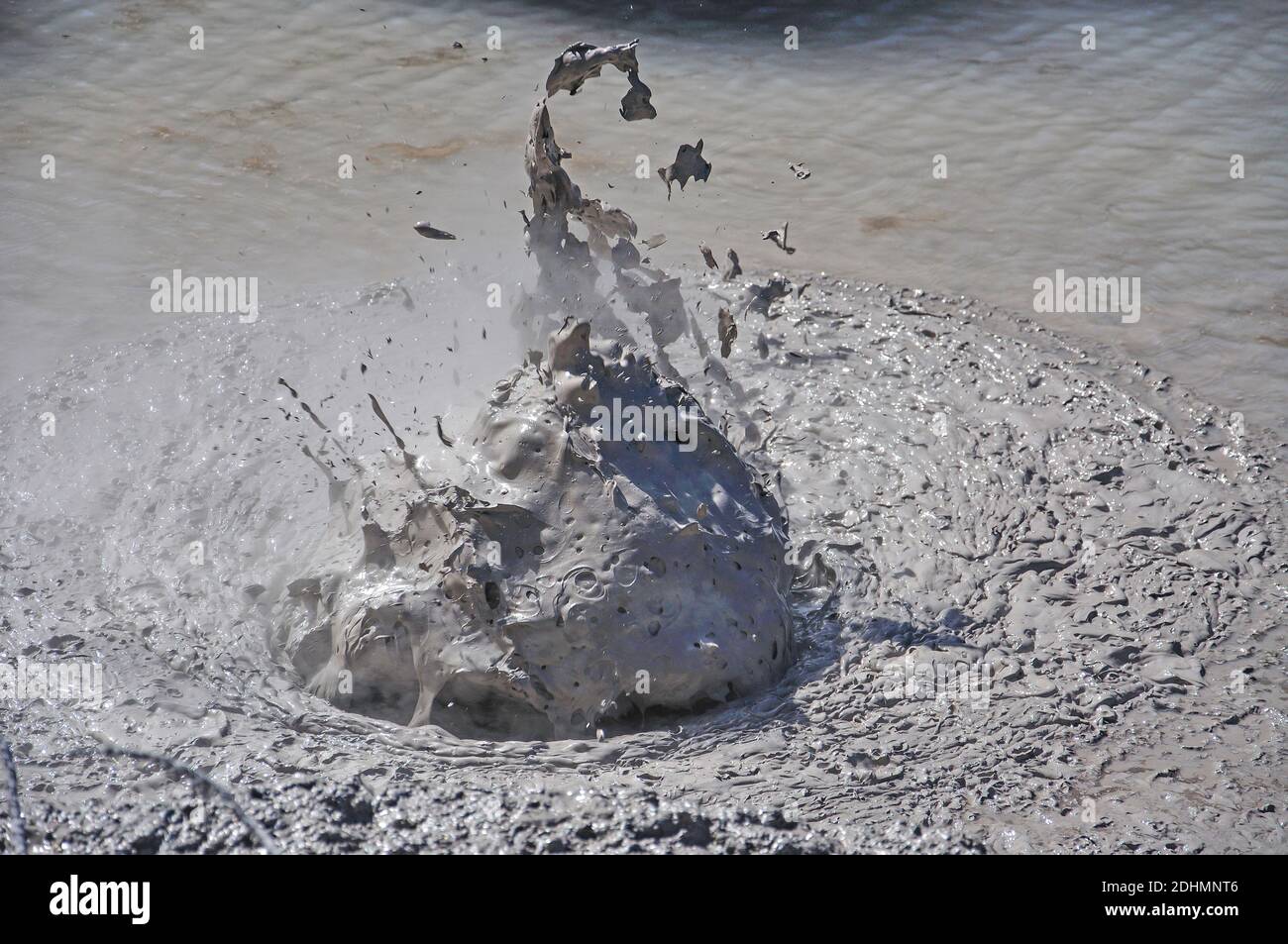 Hot mud pools, Waiotapu, near Rotorua, Bay of Plenty Region, North ...