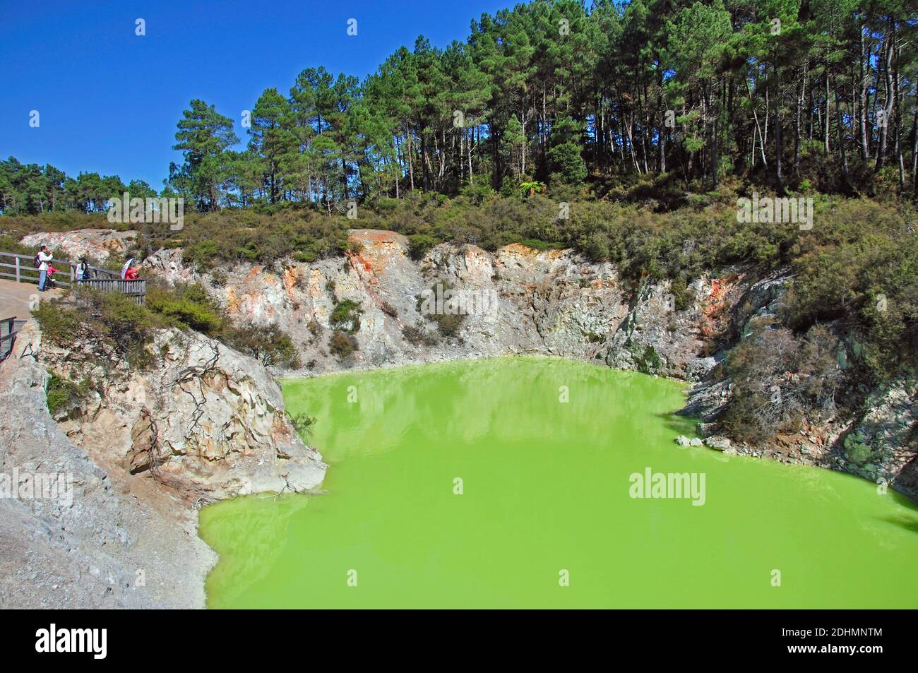 The Devil's Bath, Wai-O-Tapu Thermal Wonderland, Rotorua, Bay of Plenty ...