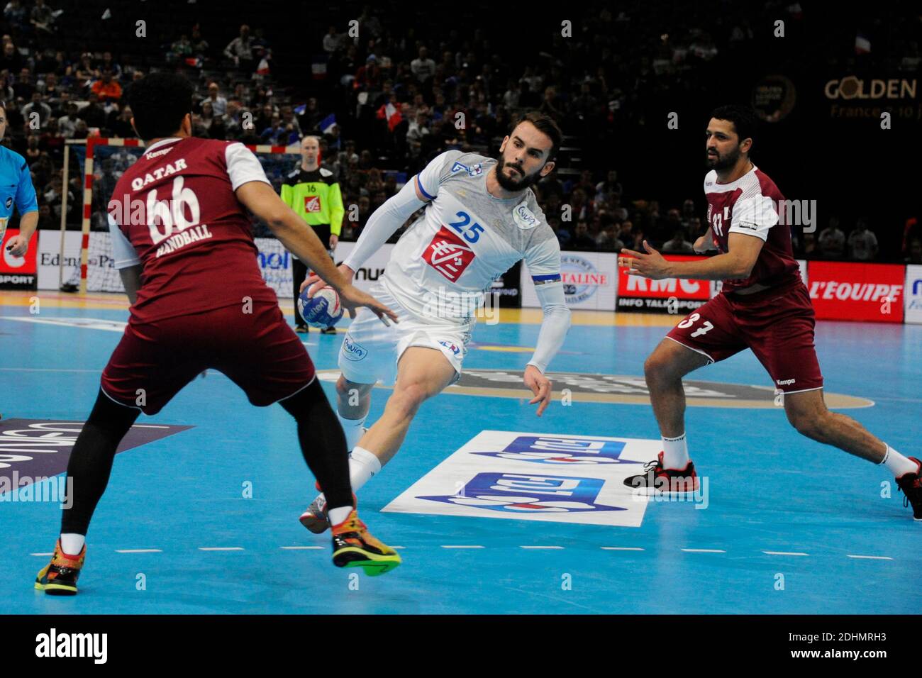France's Theo Derot during the Golden League handball game, France vs ...