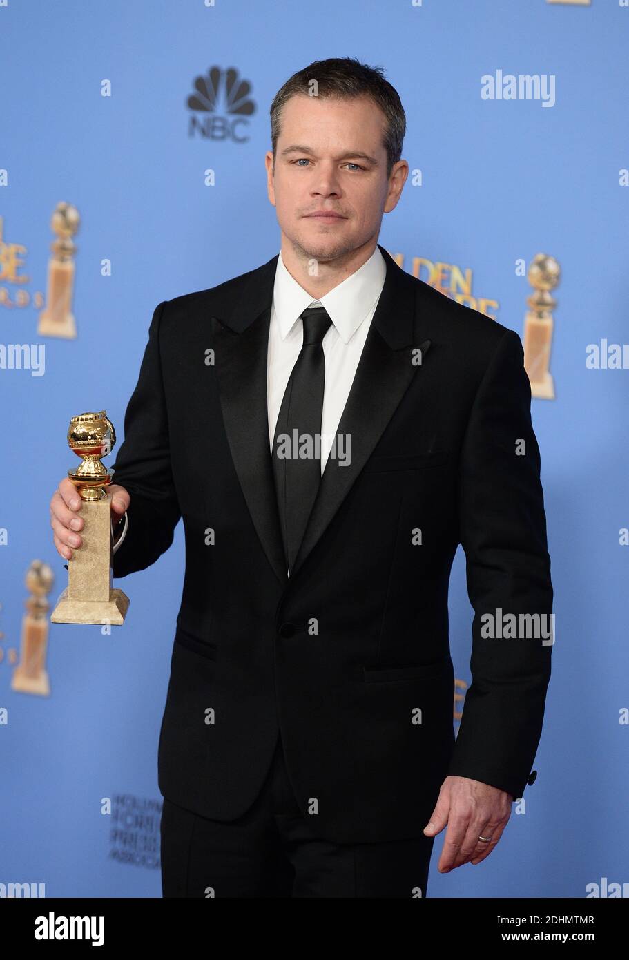 Matt Damon attends the press rooom of the 73rd Annual Golden Globe ...
