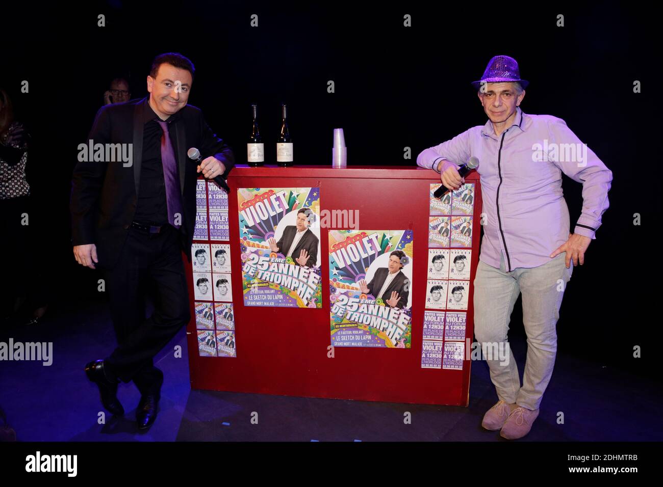 Gerald Dahan et Rene-Marc Guedj assistent a la soiree Hommage a Laurent ...