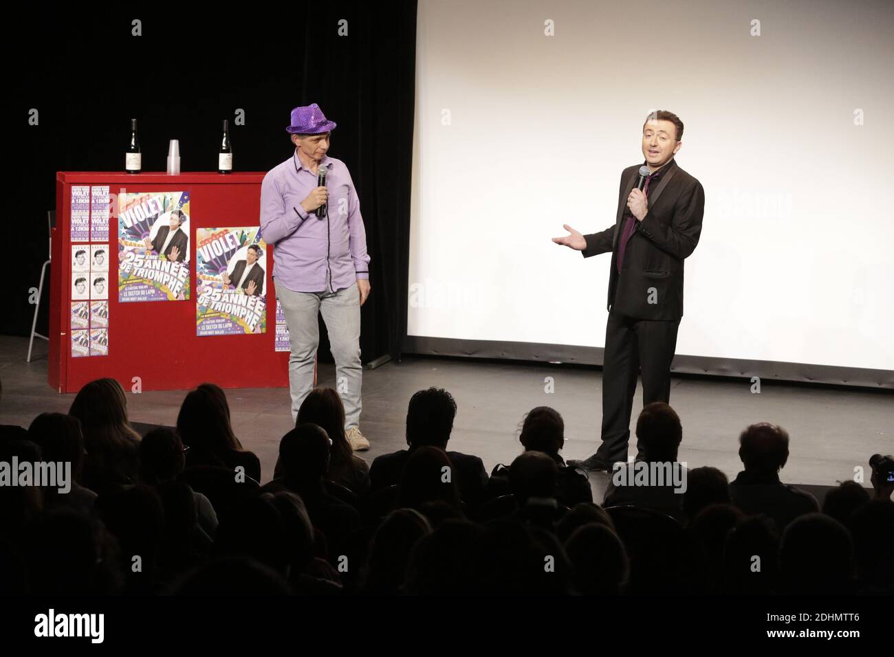 Gerald Dahan et Rene-Marc Guedj assistent a la soiree Hommage a Laurent ...