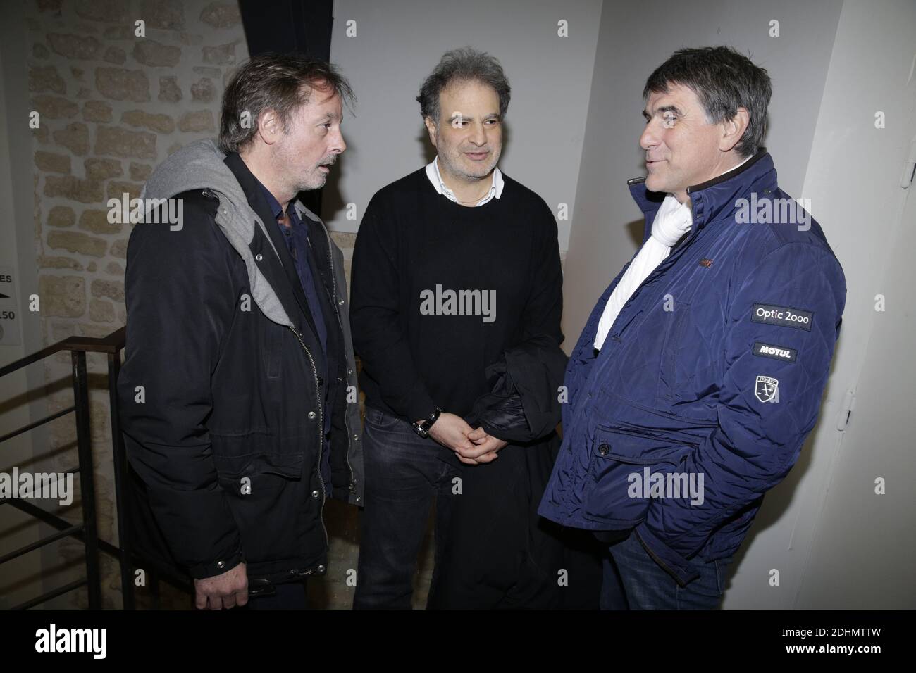 Christophe Aleveque, Raphael Mezrahi et Tex assistent a la soiree ...