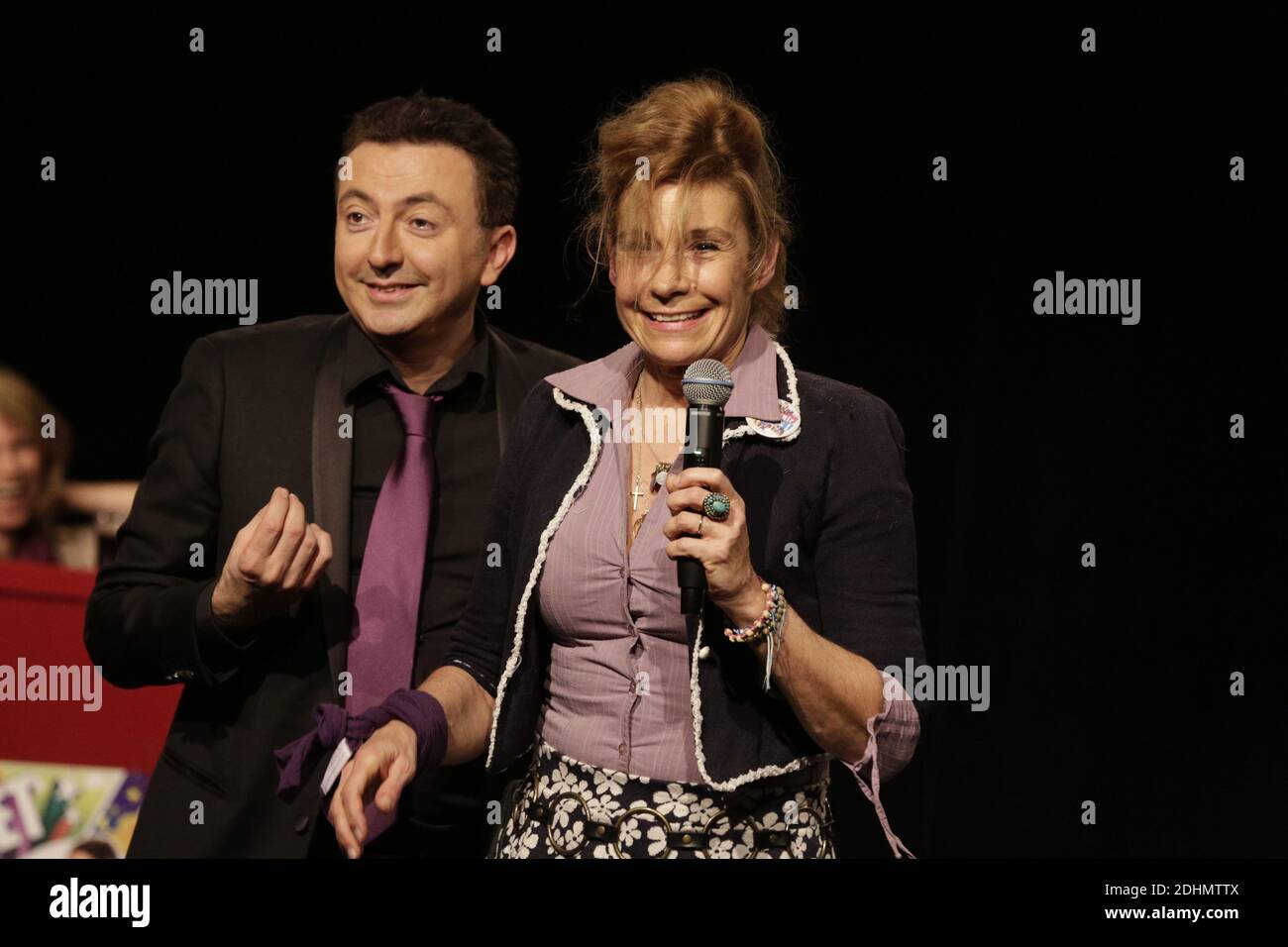 Gerald Dahan et Frigide Barjot assistent a la soiree Hommage a Laurent ...