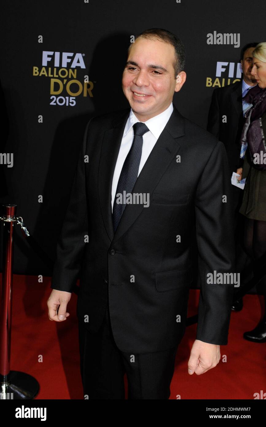 FIFA President candidate Prince Ali of Jordan attending the FIFA Ballon ...
