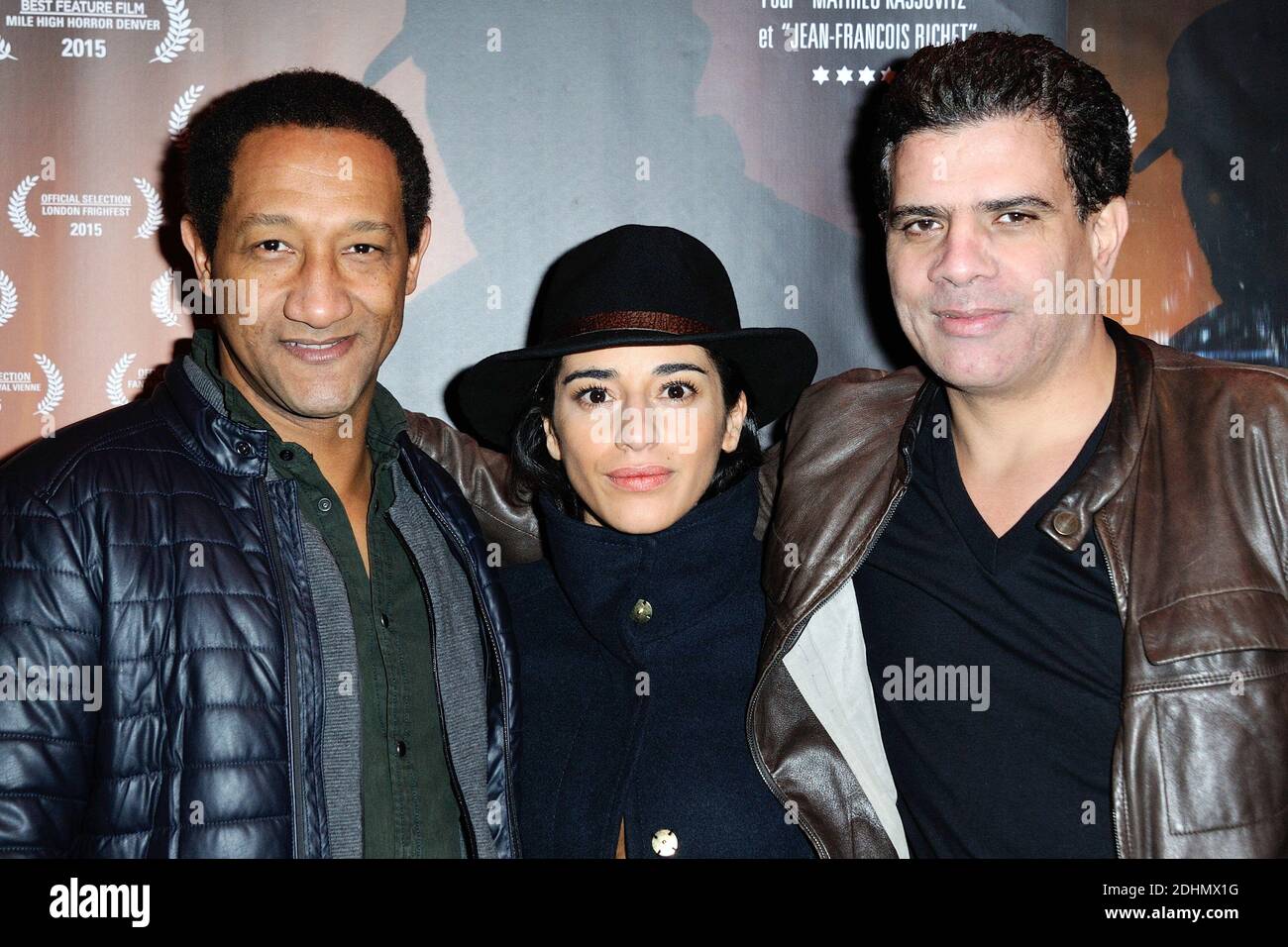 Edouard Montoute, sa femme Loubna Montoute et Zakariya Gouram assistent ...
