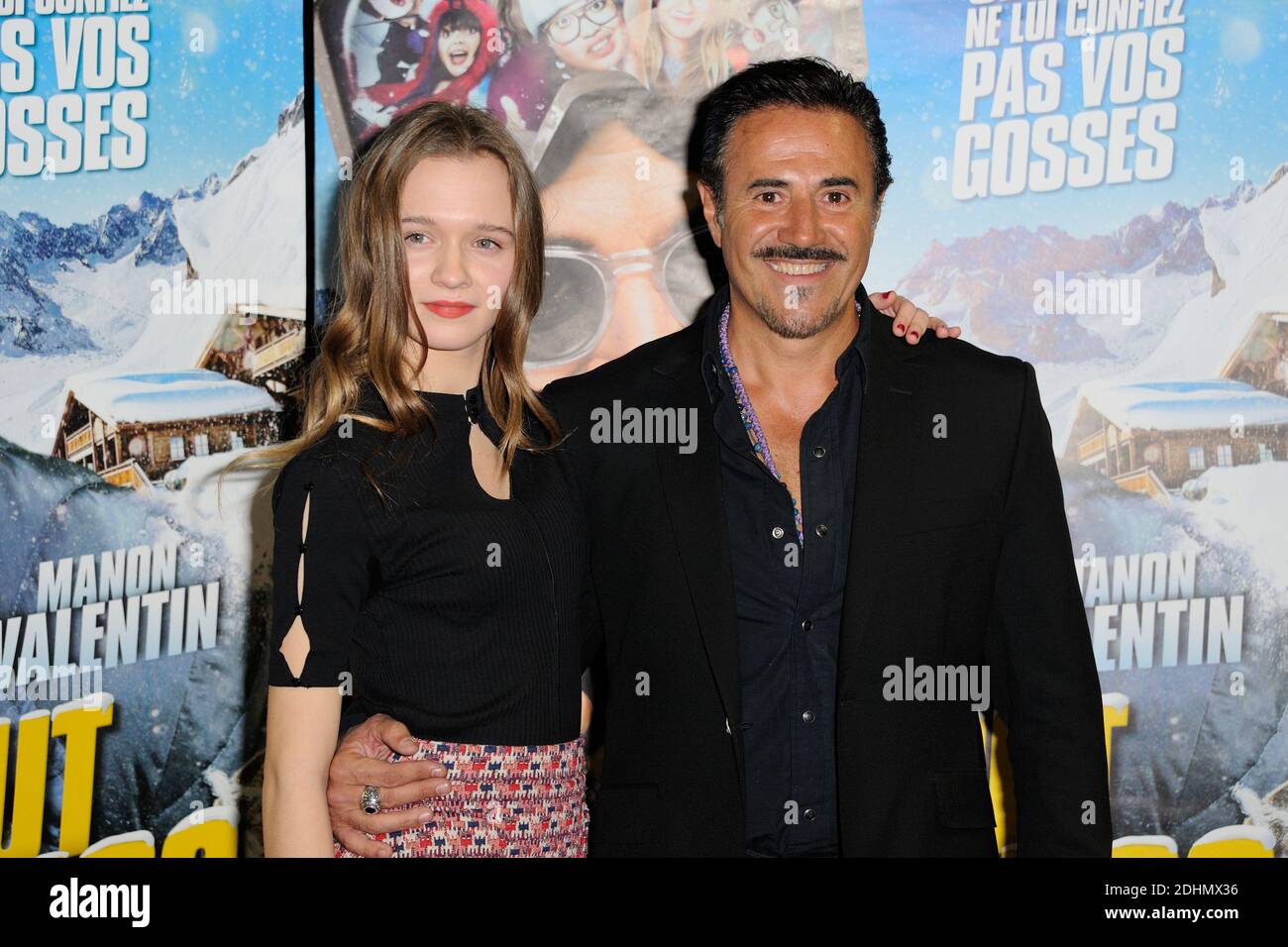 Manon Valentin et Jose Garcia assistent a l'avant premiere de 'Tout Schuss' au cinema UGC Bercy ...