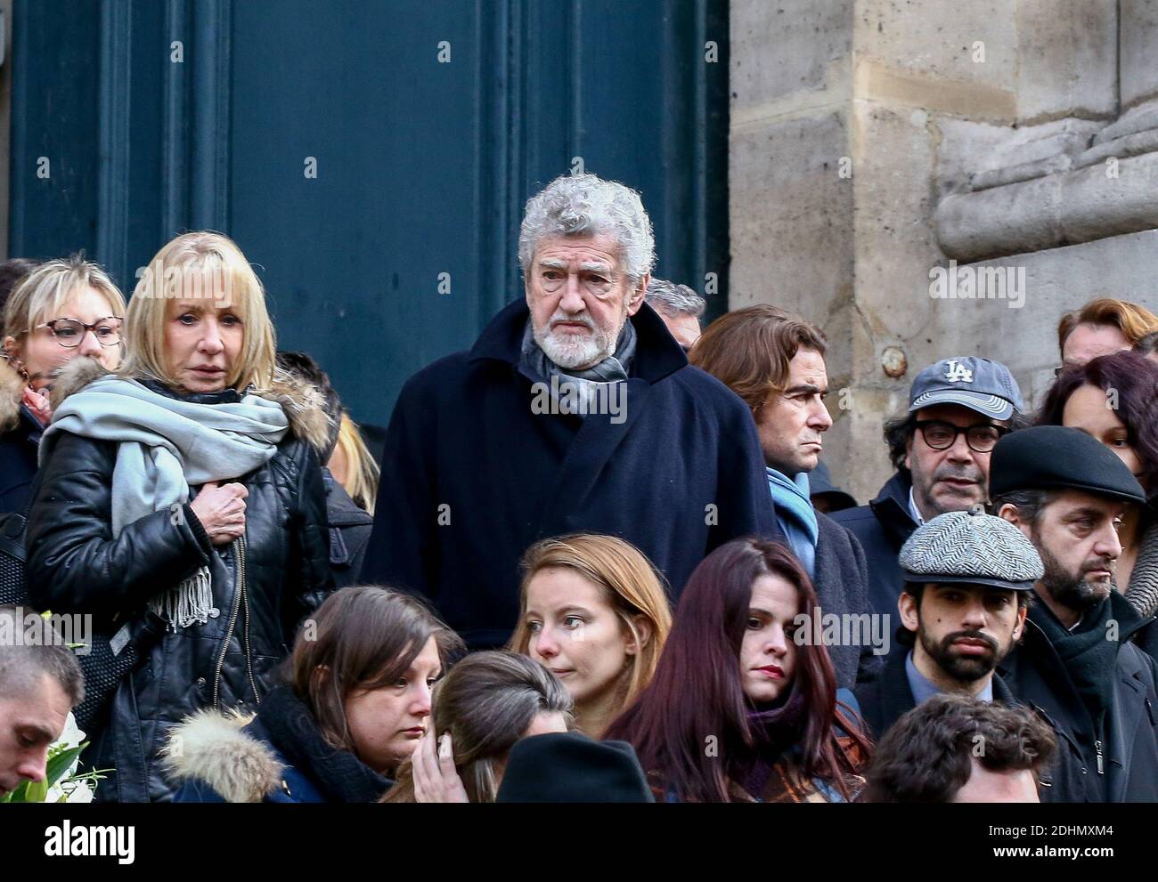 Patrick Prejean et sa femme Vivian aux obseques de Michel Galabru ...