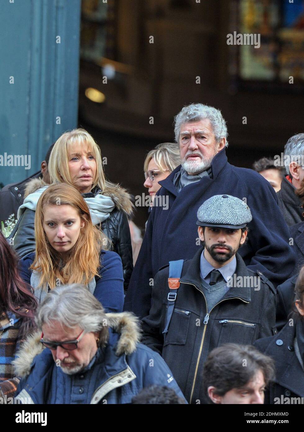 Patrick Prejean et sa femme Vivian aux obseques de Michel Galabru ...