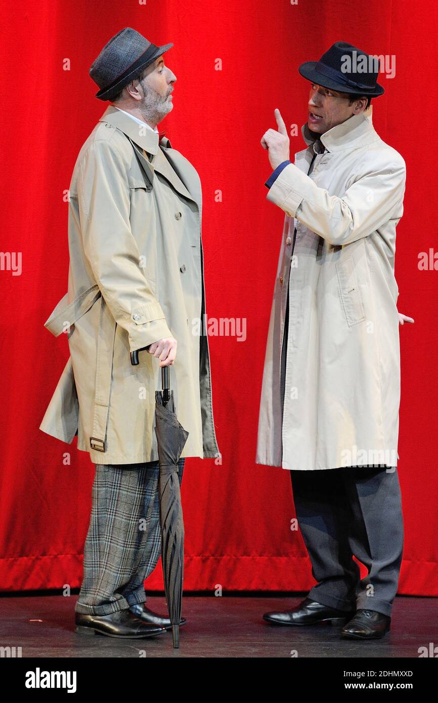 Benjamin Egner et Philippe Colin lors du filage de la piece 'Pygmalion ...