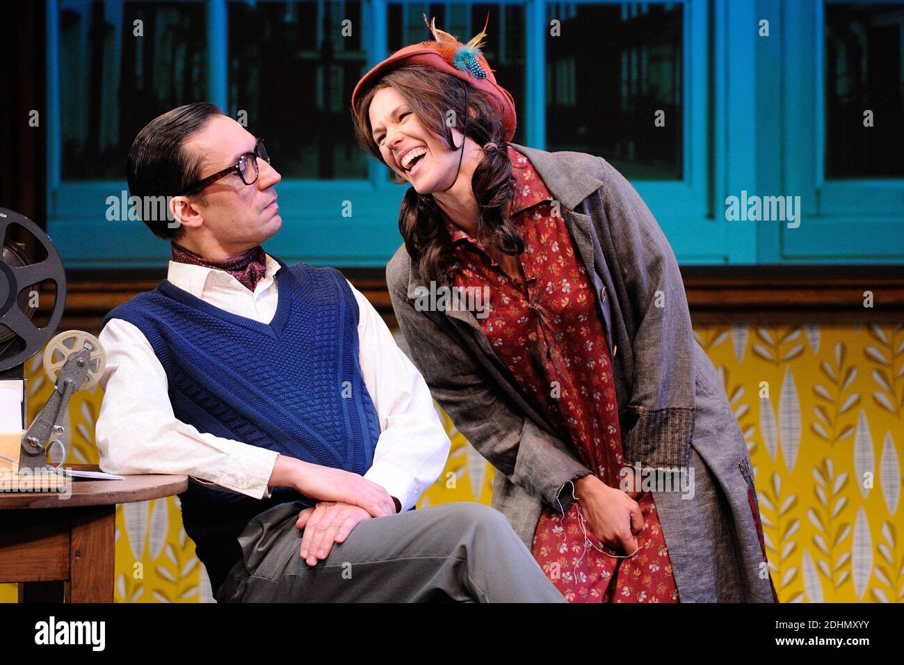 Benjamin Egner et Lorie Pester lors du filage de la piece 'Pygmalion ...