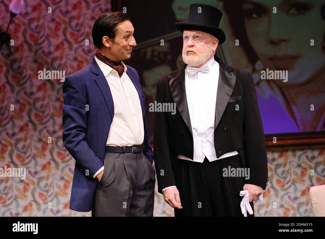 Benjamin Egner et Jean-Marie Lecoq lors du filage de la piece ...