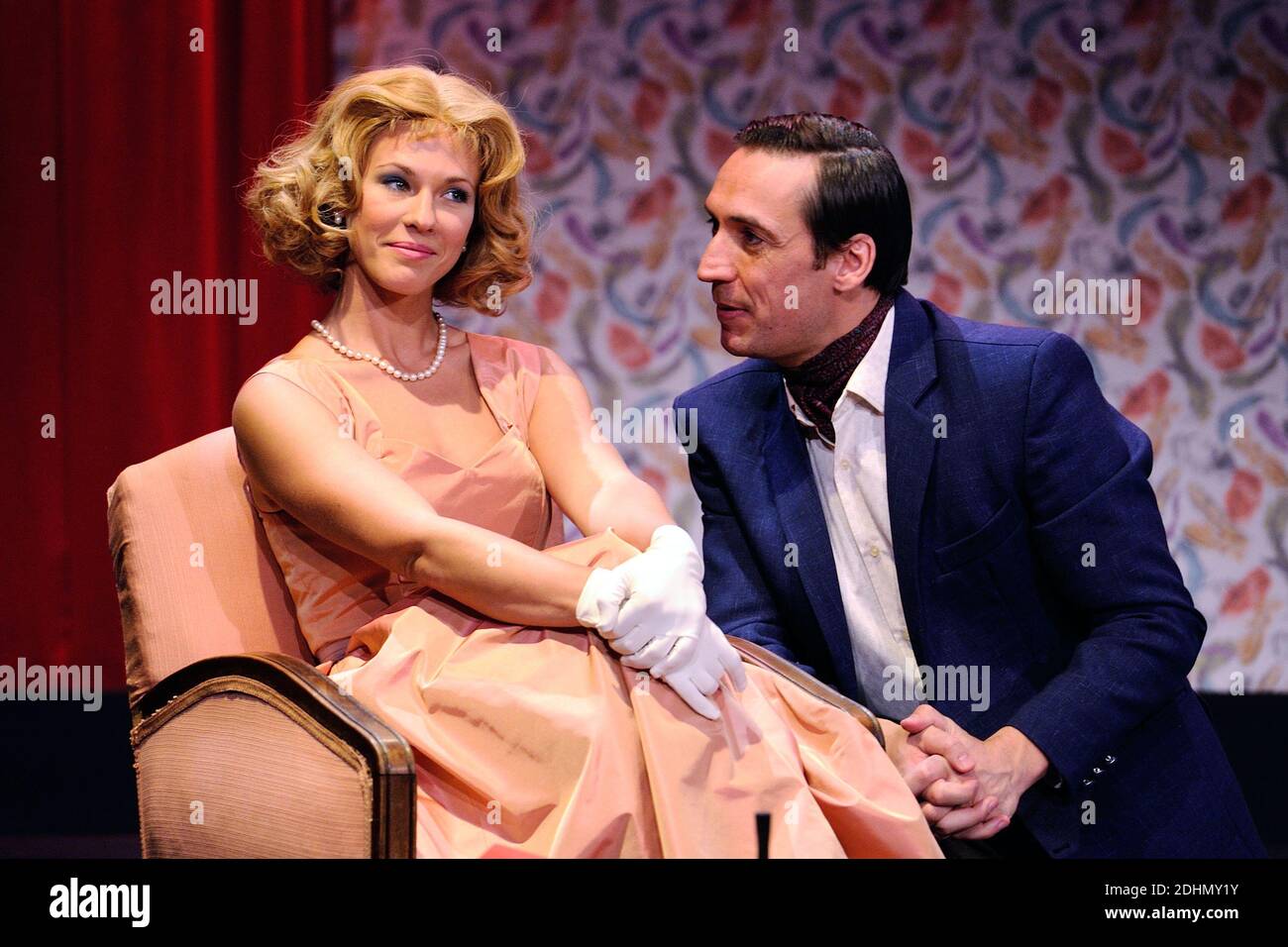 Lorie Pester et Benjamin Egner lors du filage de la piece 'Pygmalion ...