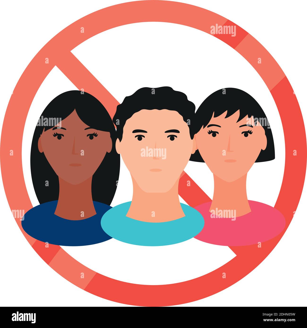 coronavirus covid 19 prevention avoid crowded places vector ...