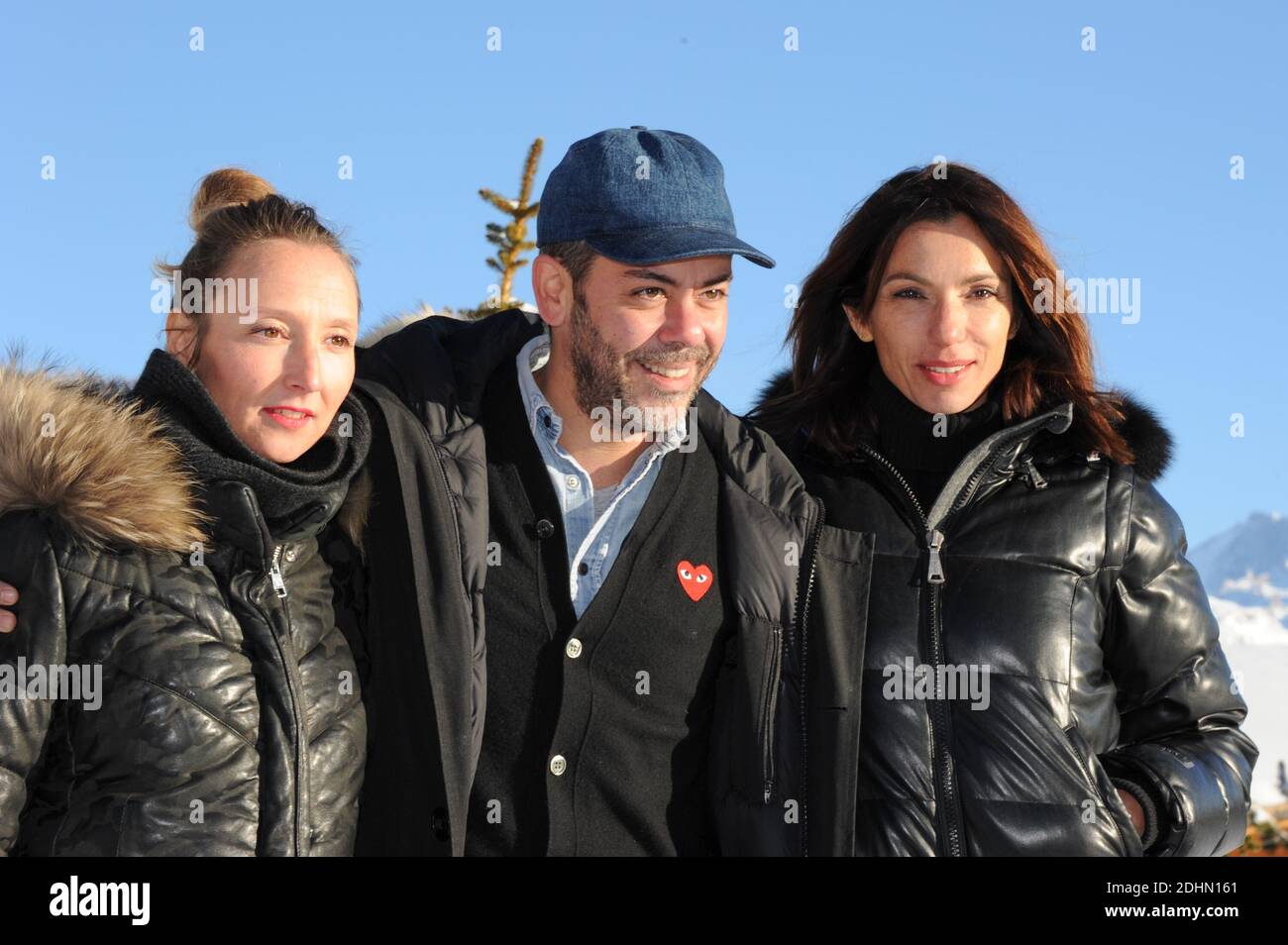 Audrey Lamy, Manu Payet and Aure Atika posing for the photocall of ...