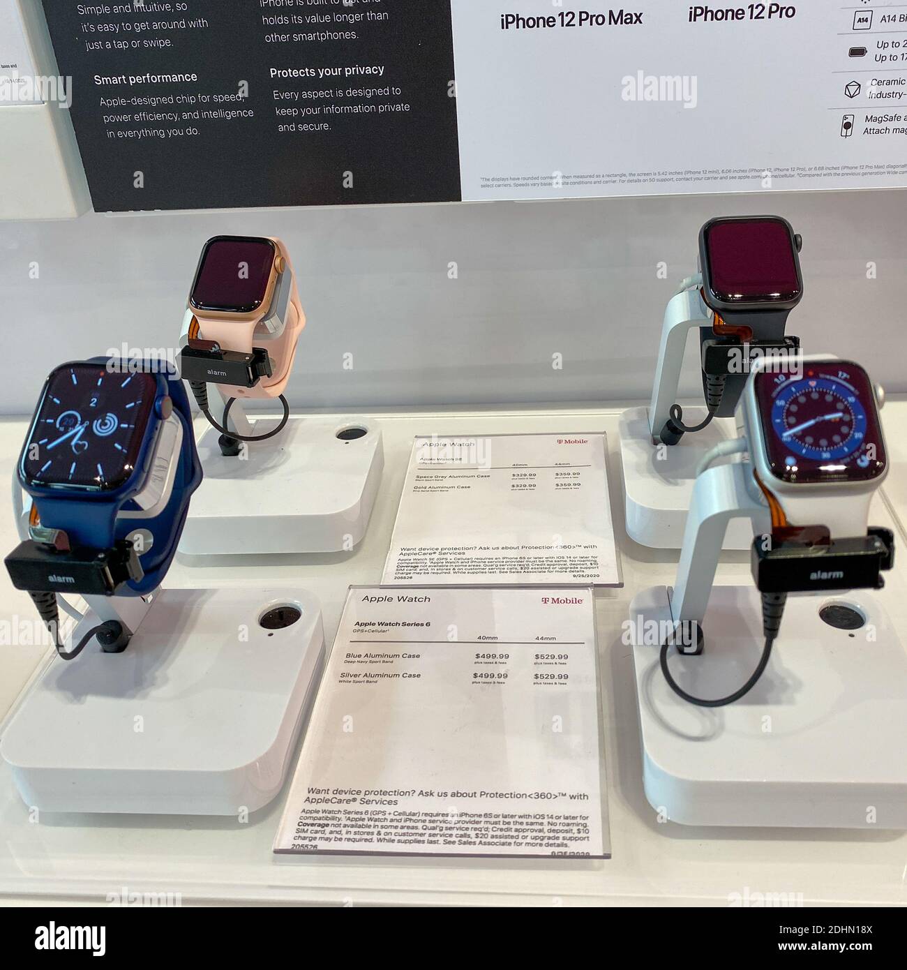 Orlando, FL USA - November 13, 2020: Four Apple Watches Series 6 with ...